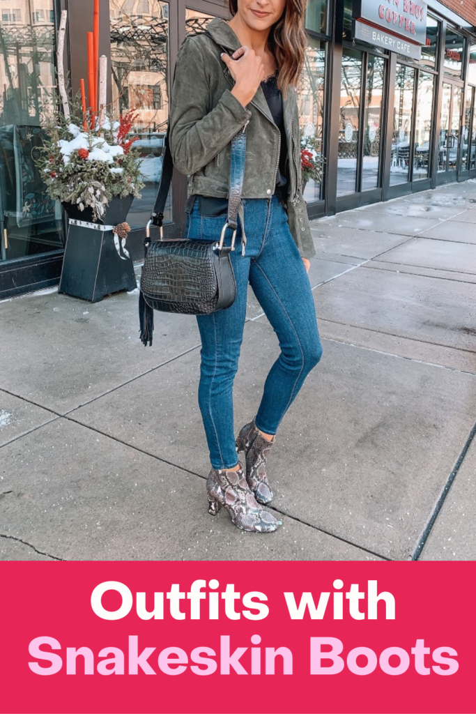 15 Cute Outfits with Snakeskin Boots + What to Wear with Them!